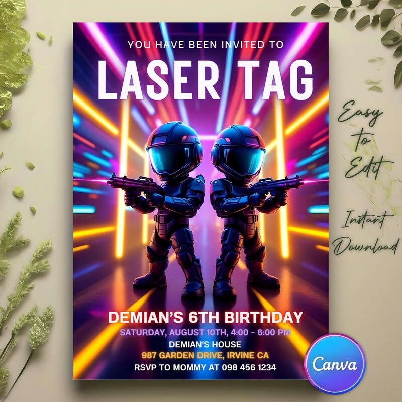 Laser Tag Party - Etsy
