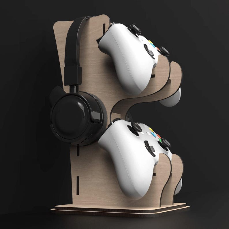 Headphones and Controller Stand, Gaming Décor, Headset Stand ...