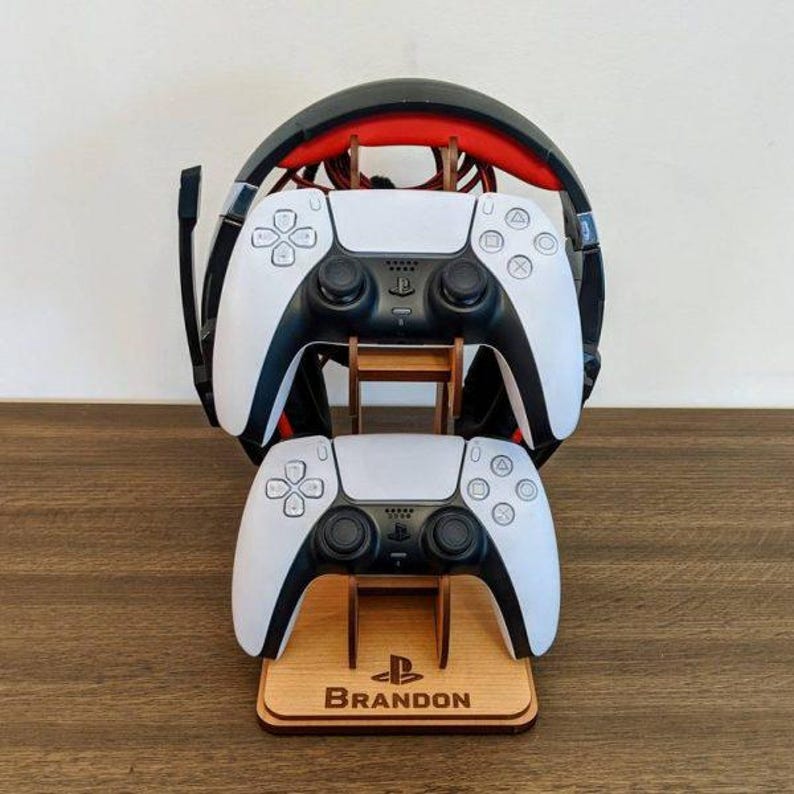 Headphones and Controller Stand, Gaming Décor, Headset Stand ...