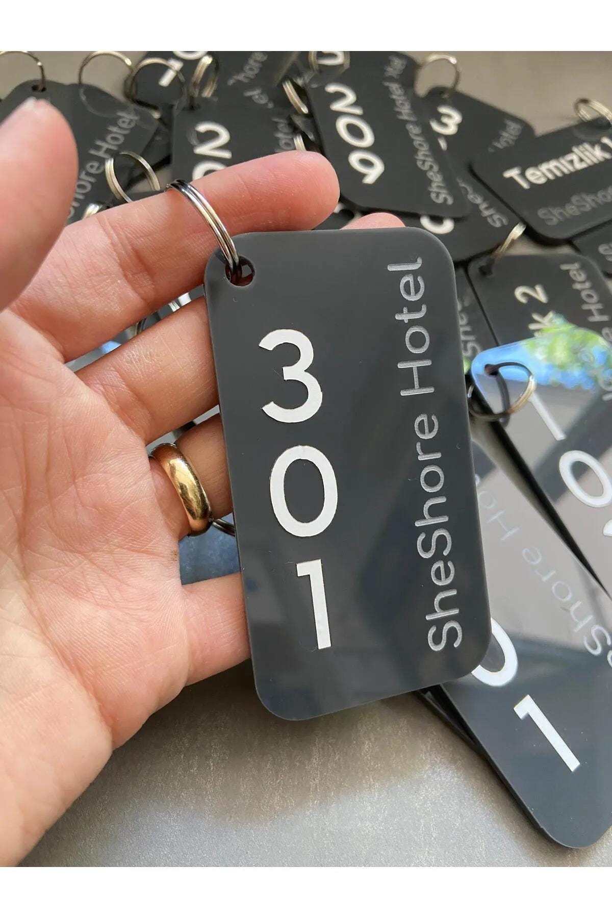 Custom Acrylic Hotel Keychain - Personalized Key Tag for Hotels ...