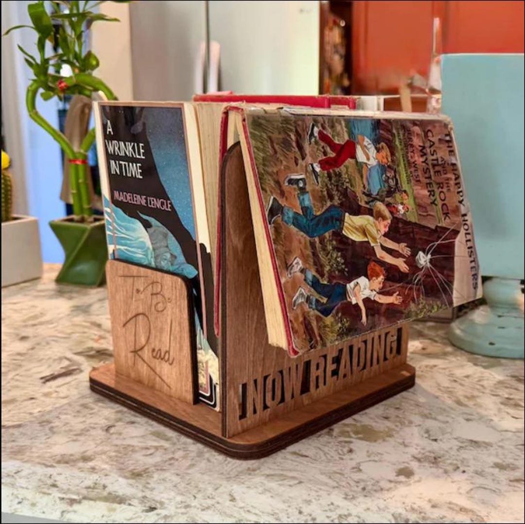 Personalized Book Holder, Custom Book Stand, Book Nook, Gift for ...