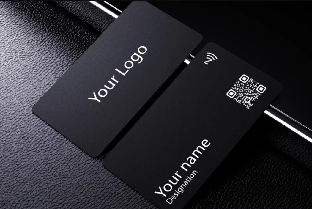 Personalised NFC Business Card, Personalised Smart Business Card, QR ...