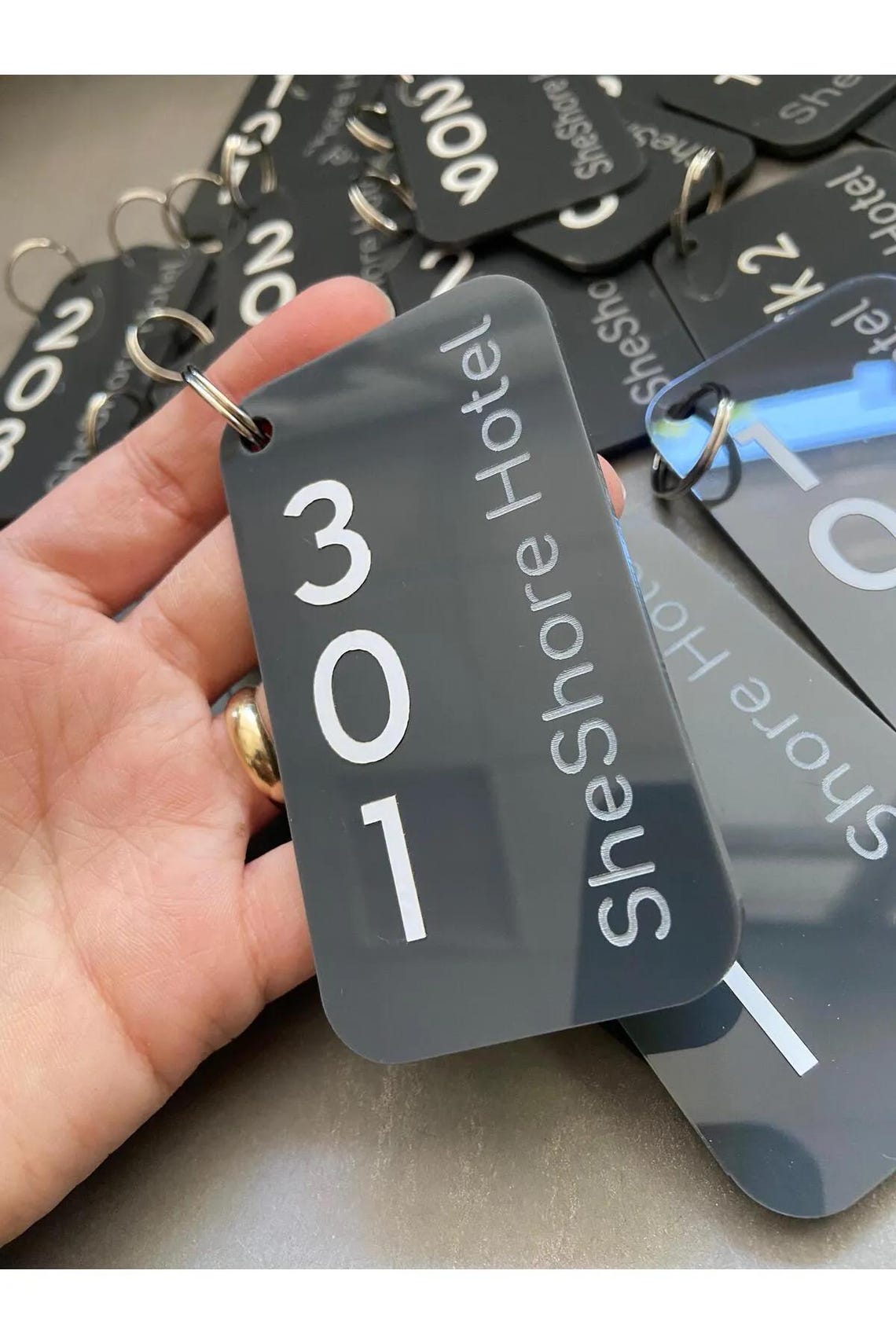 Custom Acrylic Hotel Keychain - Personalized Key Tag for Hotels ...