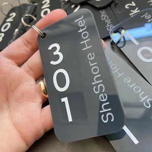 Custom Acrylic Hotel Keychain - Personalized Key Tag for Hotels ...