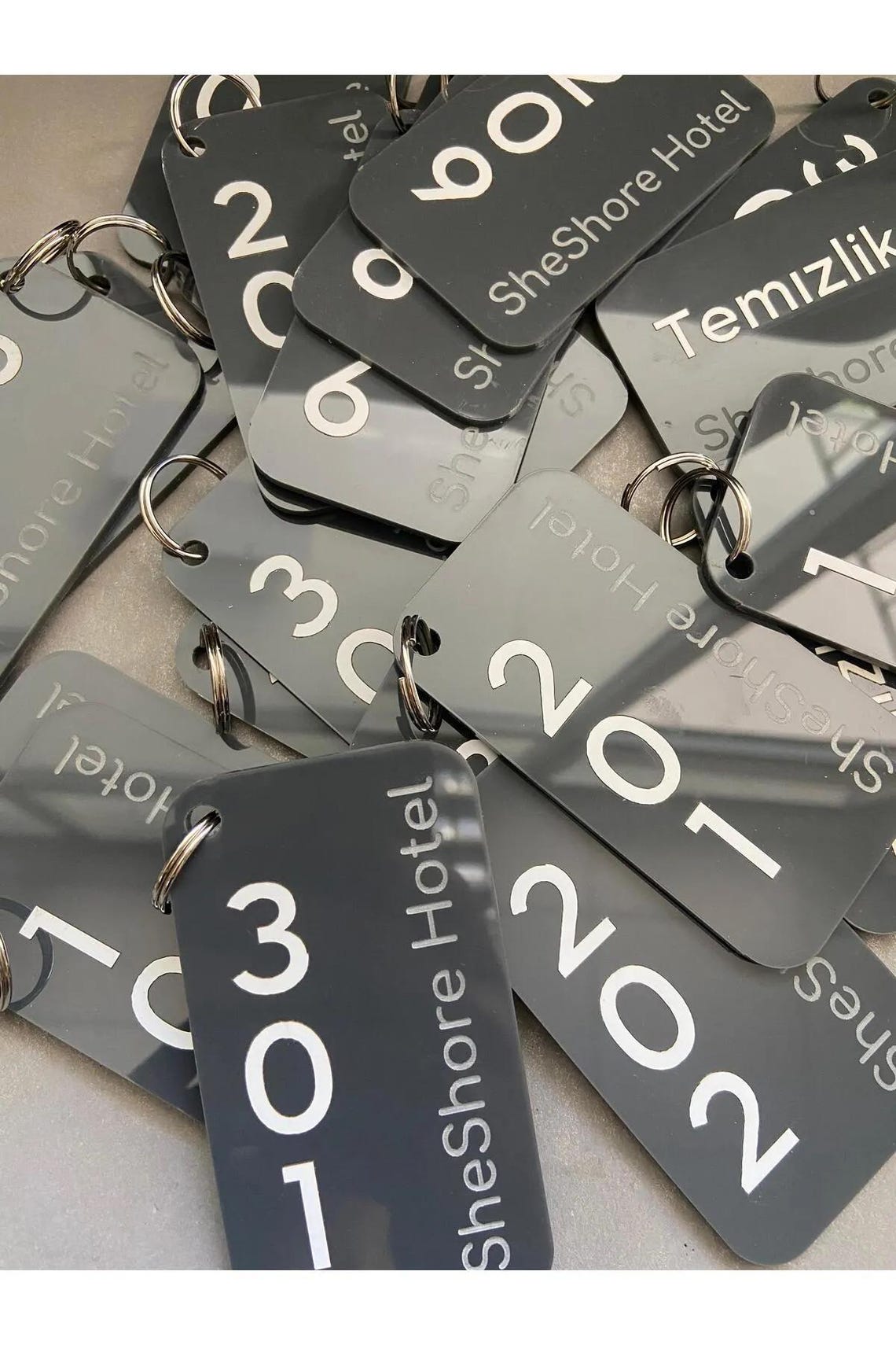 Custom Acrylic Hotel Keychain - Personalized Key Tag for Hotels ...