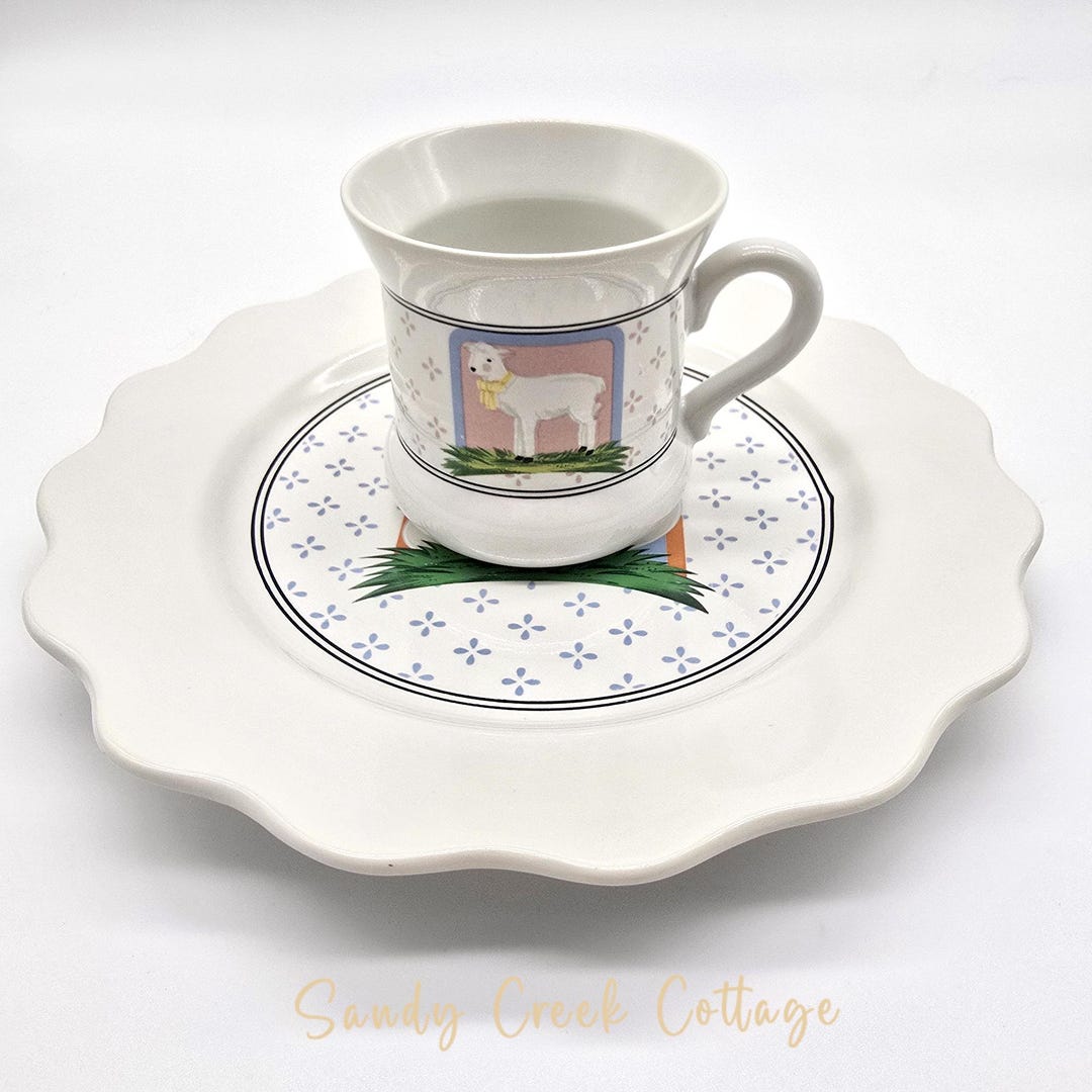 Child Vandor Country Collection Plate and Cup Set Rare Vintage Farm ...