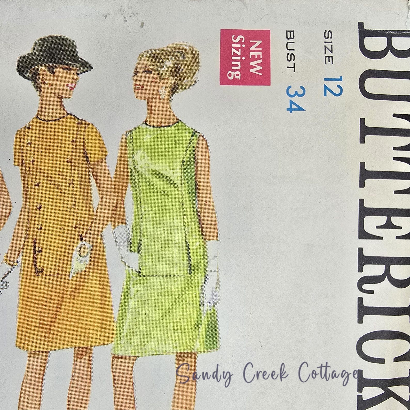 Vintage Butterick 4793 Sewing Pattern - 1960s Semi-fitted A-line Dress ...