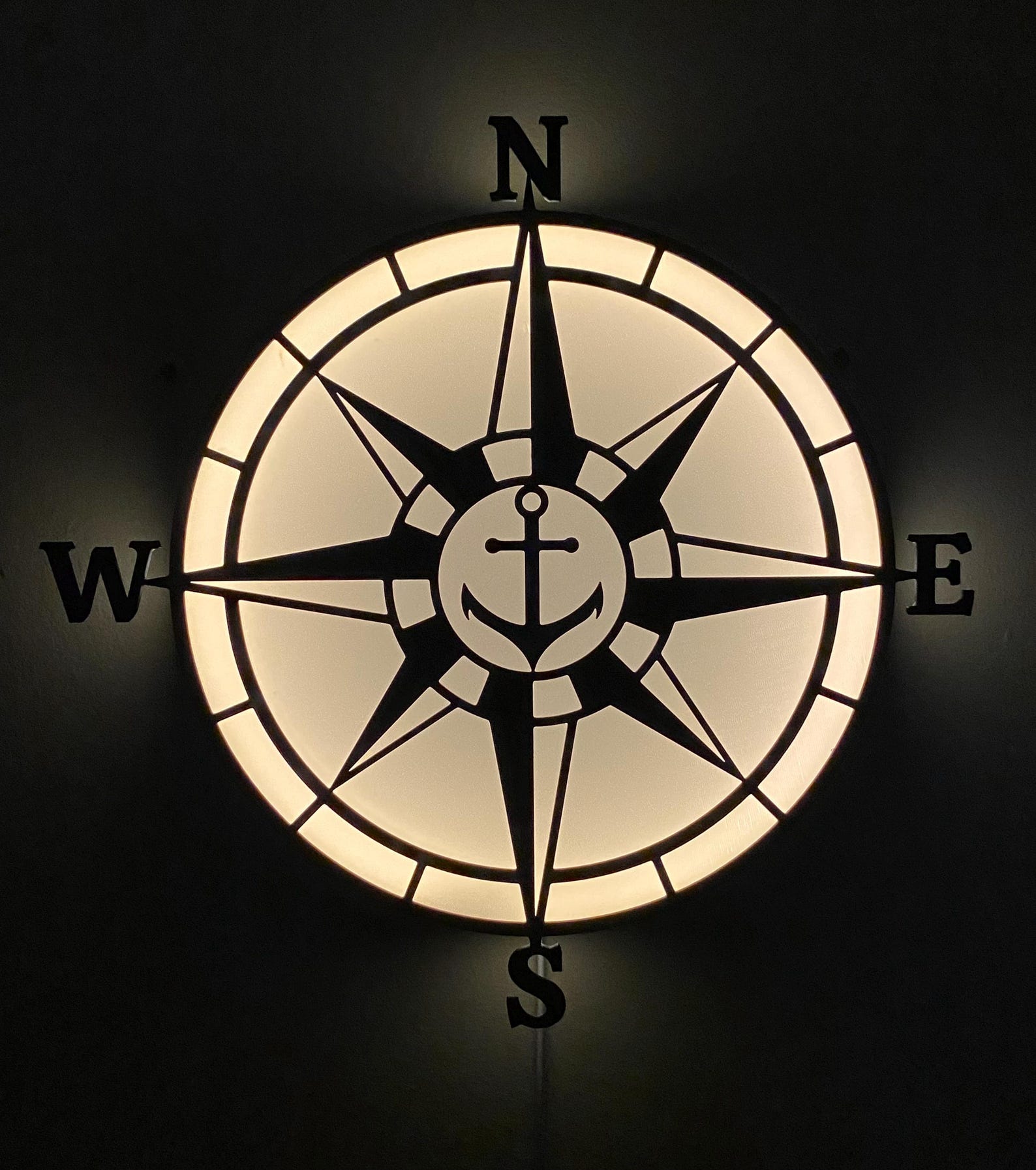 Nautical Compass Rose Light - Etsy