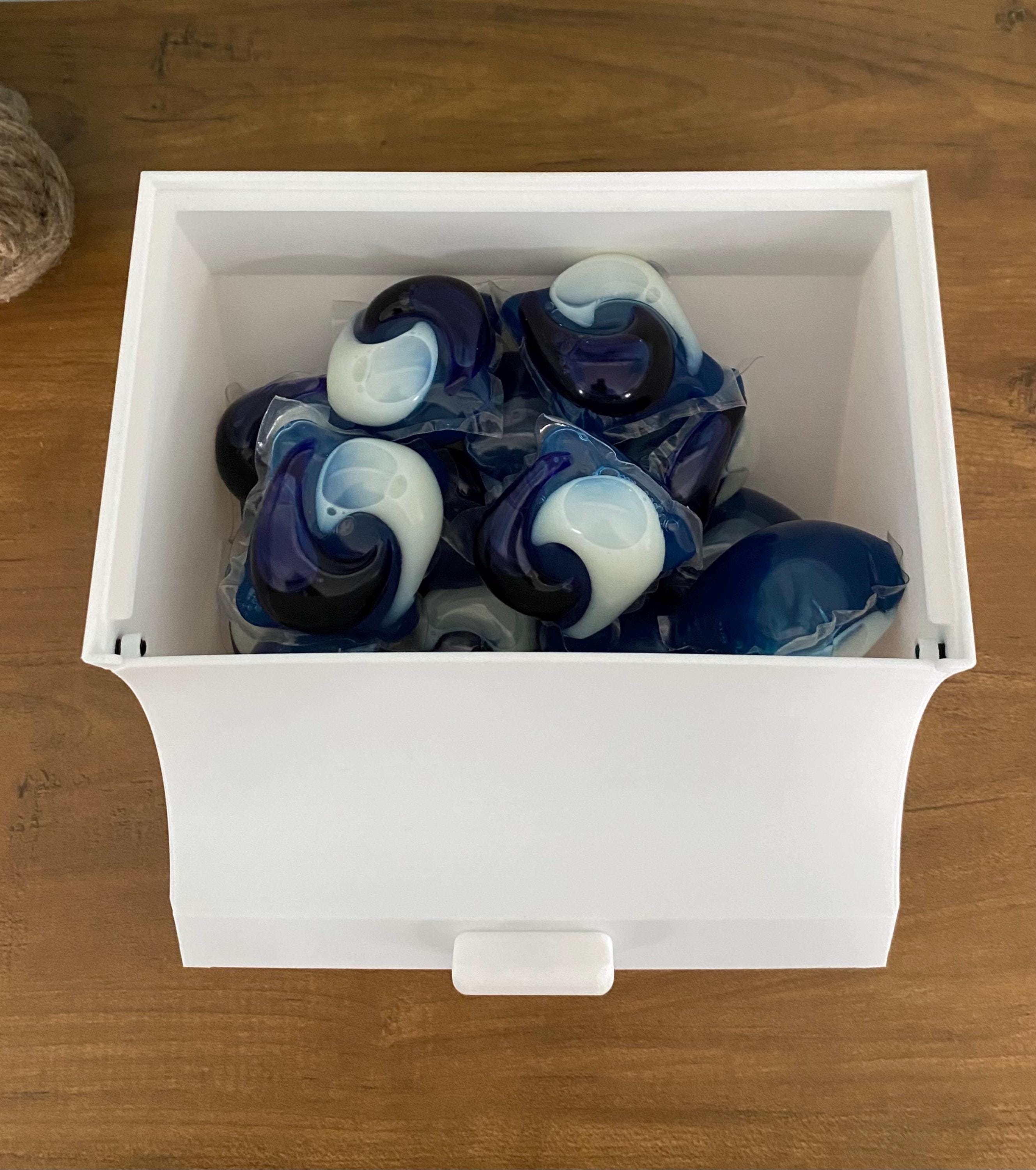 Laundry Detergent Pod & Dryer Sheet Holder: White Laundry Room ...