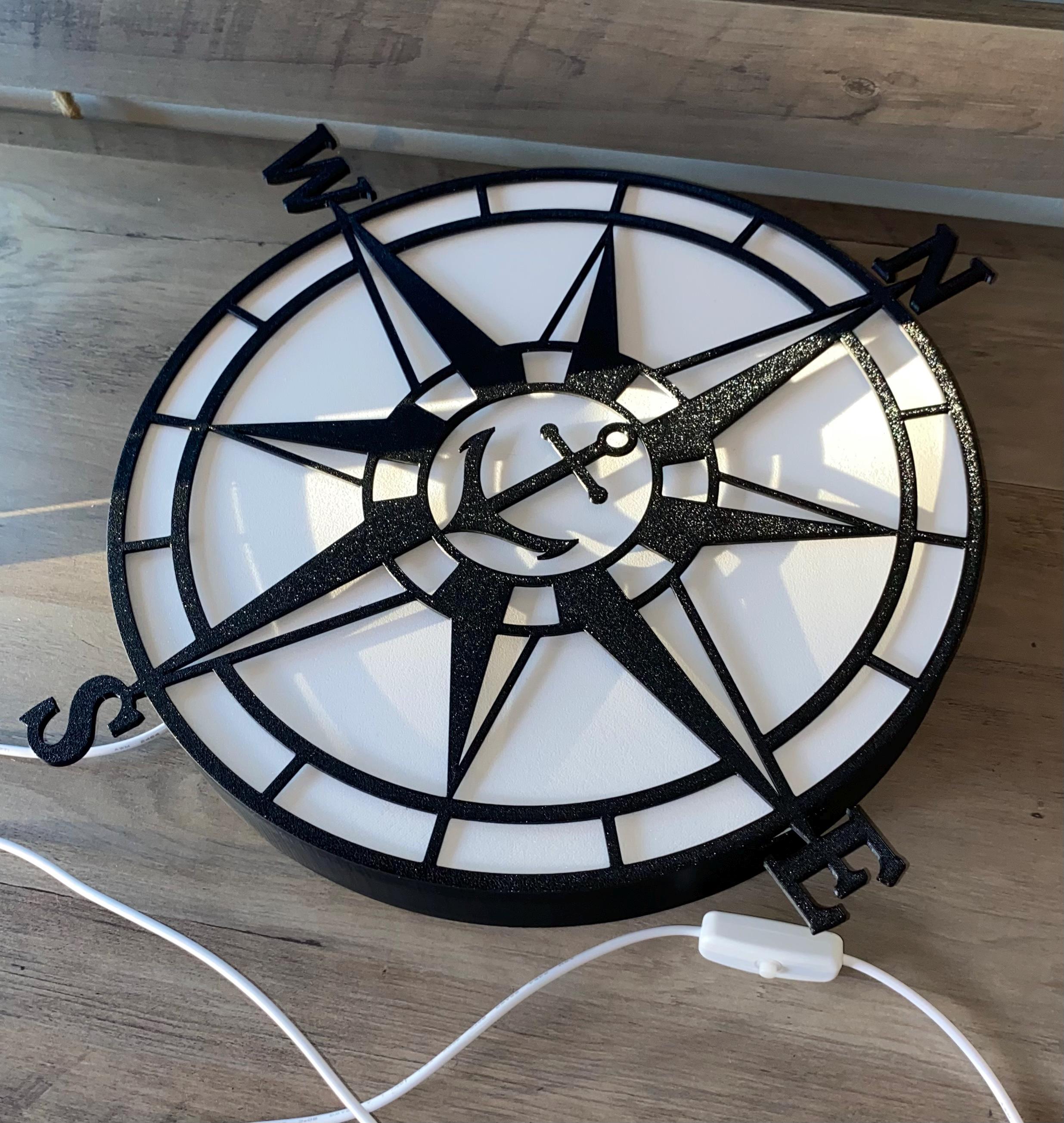 Nautical Compass Rose Light - Etsy