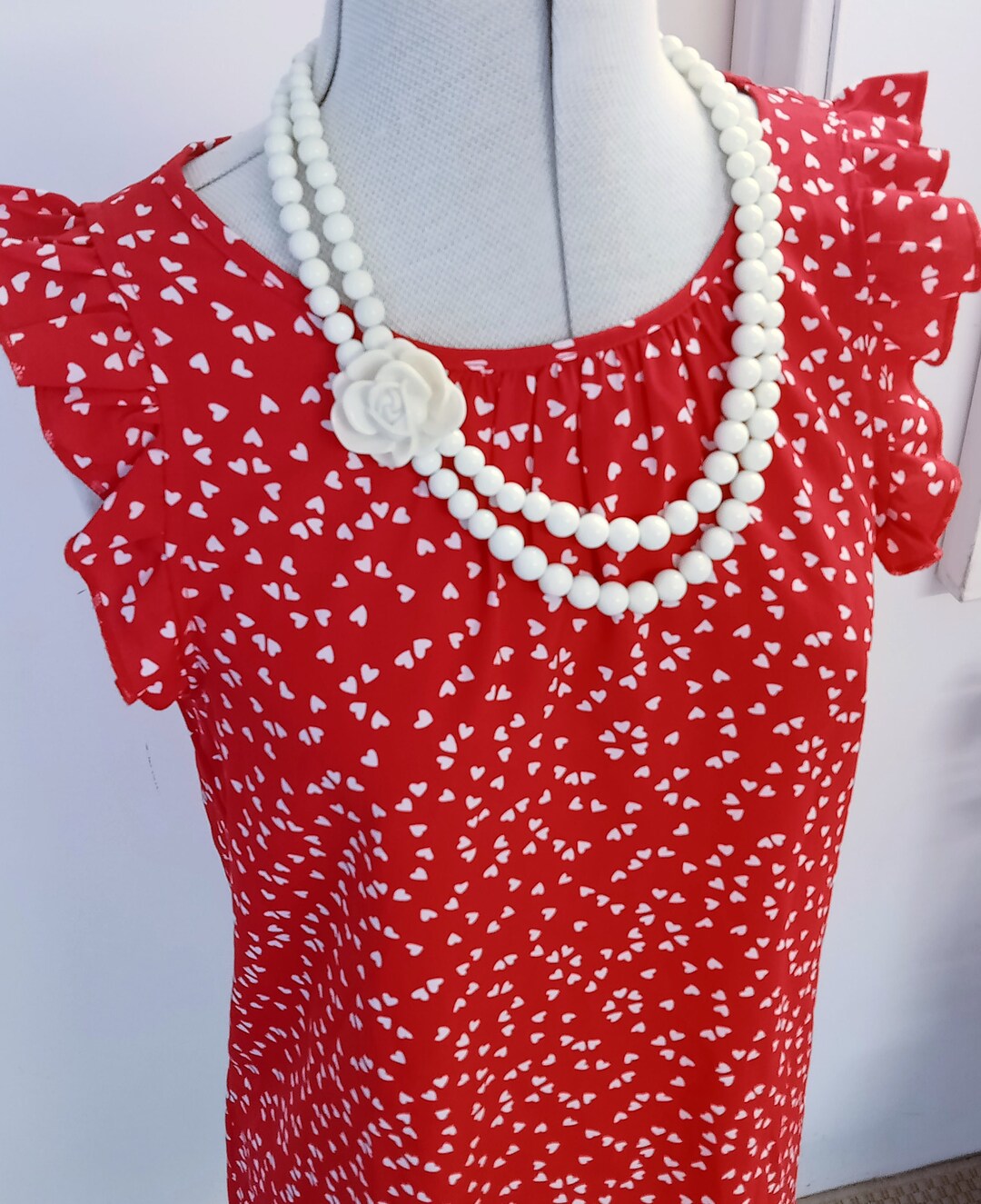 Red Heart Dress, Short Flirty Dresses, Mall Outfit, Summer Vacation ...