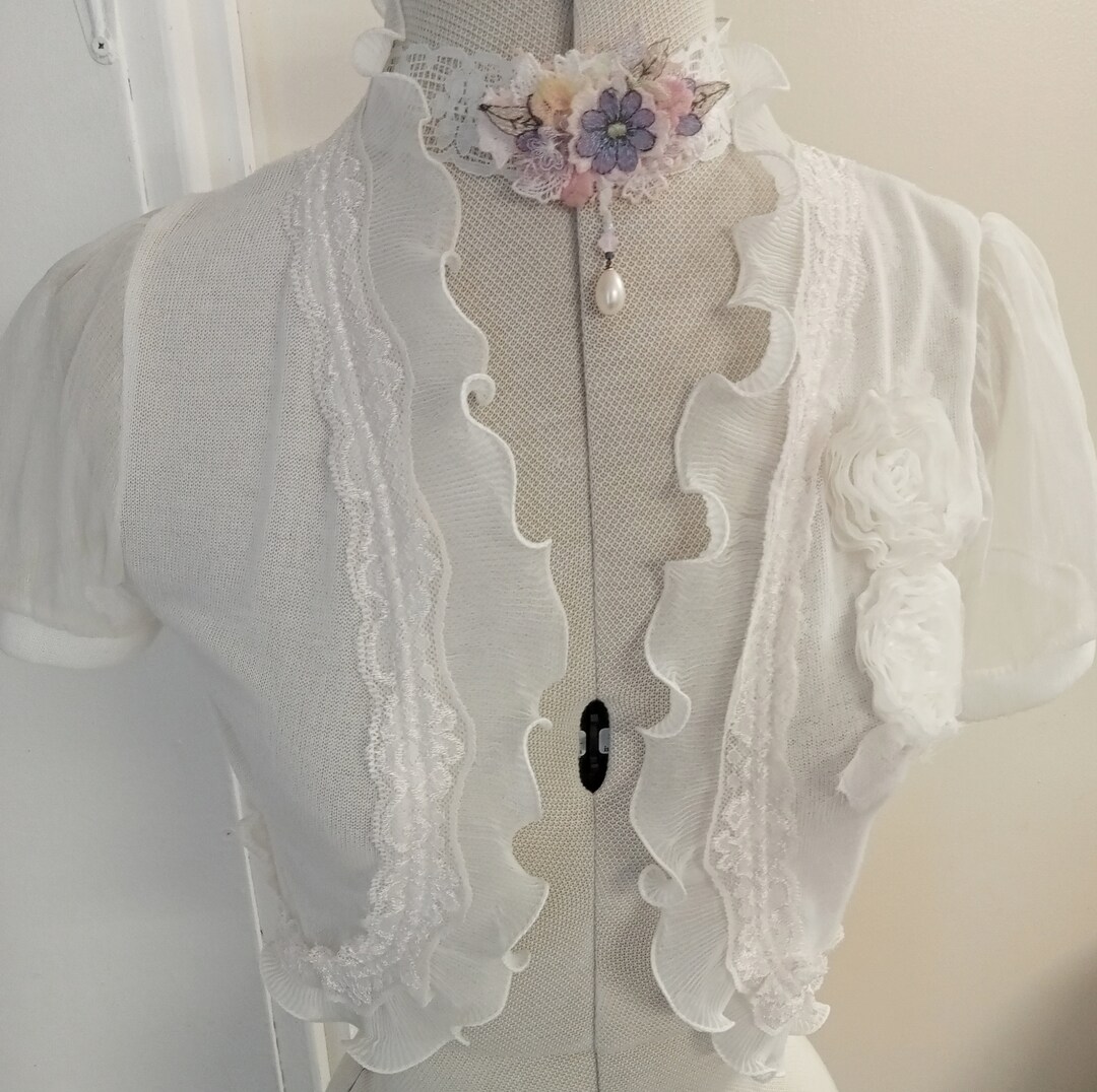 Beige Shrug, Bridal Shrugs, Lace Bolero, Gifts for Her, Evening Jackets ...