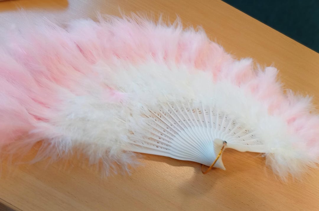Feather Fans, Pink White, Flapper Girl Costumes, 1920s Style Fan ...