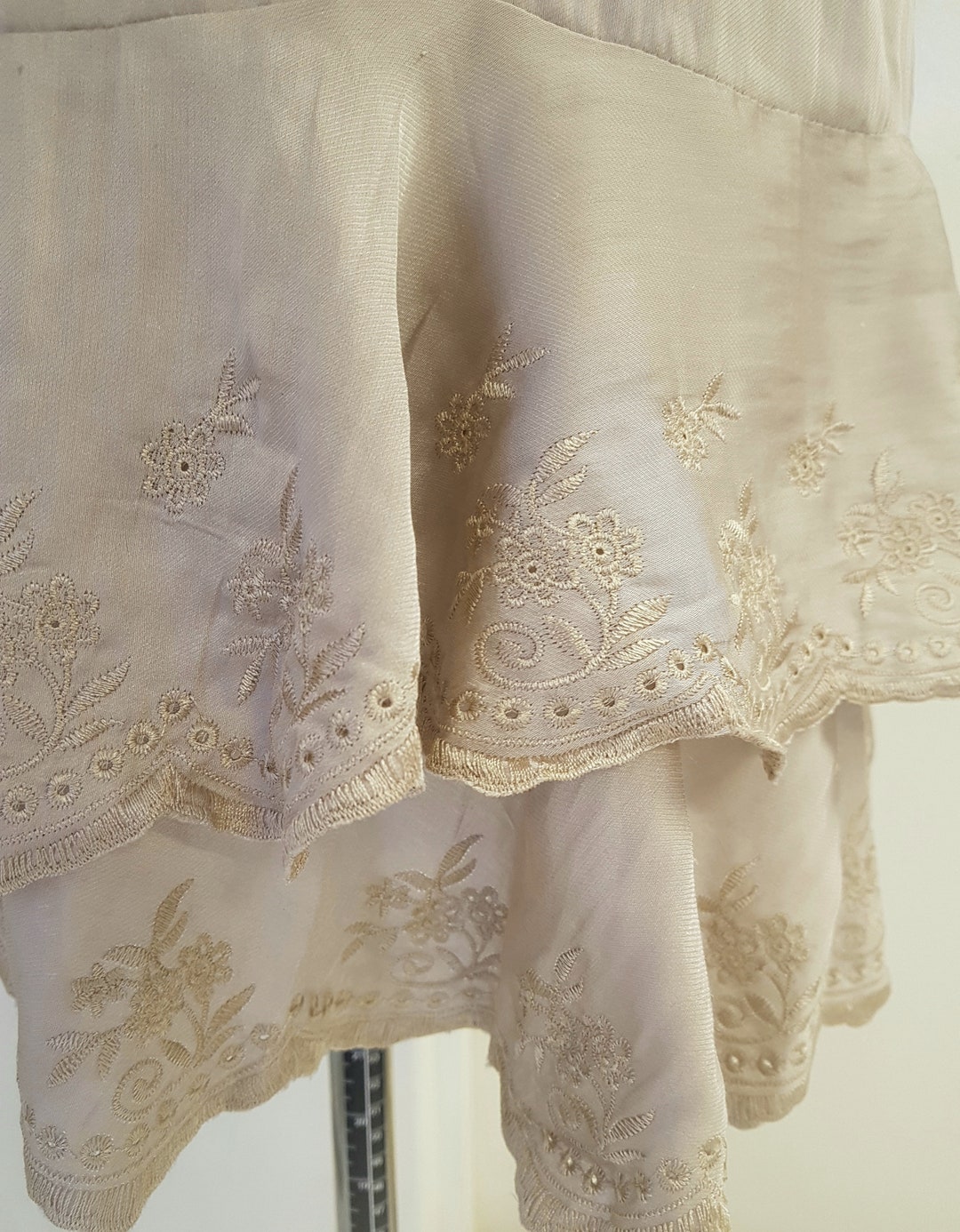 Beige Lace Tops, Cottagecore Lacy Camisole, Long Slimming Top ...