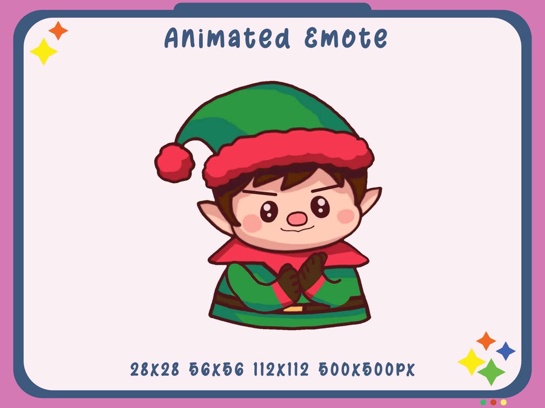 Elf Shady Smile Animated Emote: Twitch, Youtube, Discord (digital ...