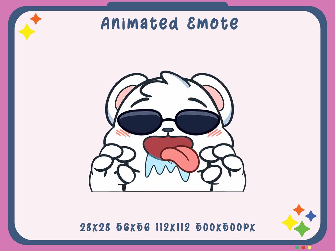 Lewd White Bear Animated Emote: Shady Face Emoji (digital Download) - Etsy