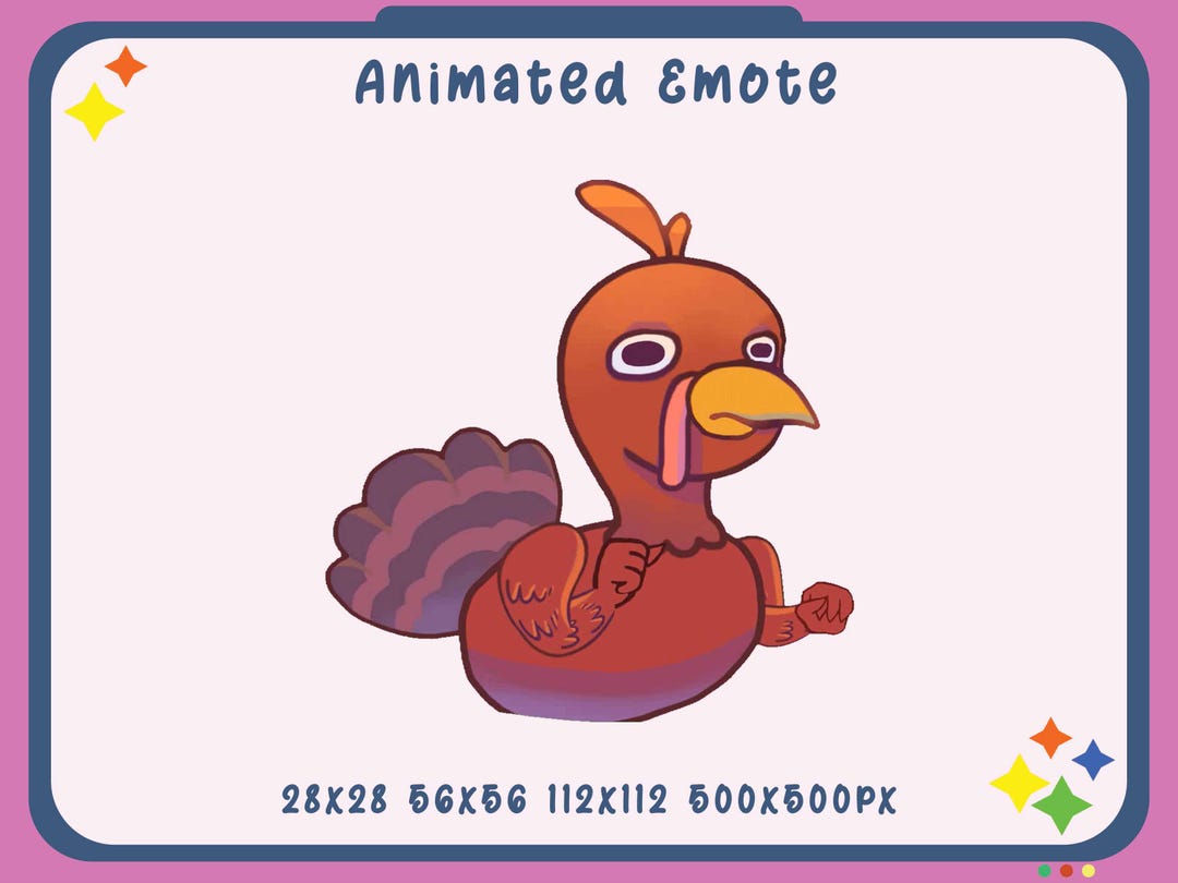 Dancing Turkey Animated Emote: Twitch, Youtube, Discord (digital ...