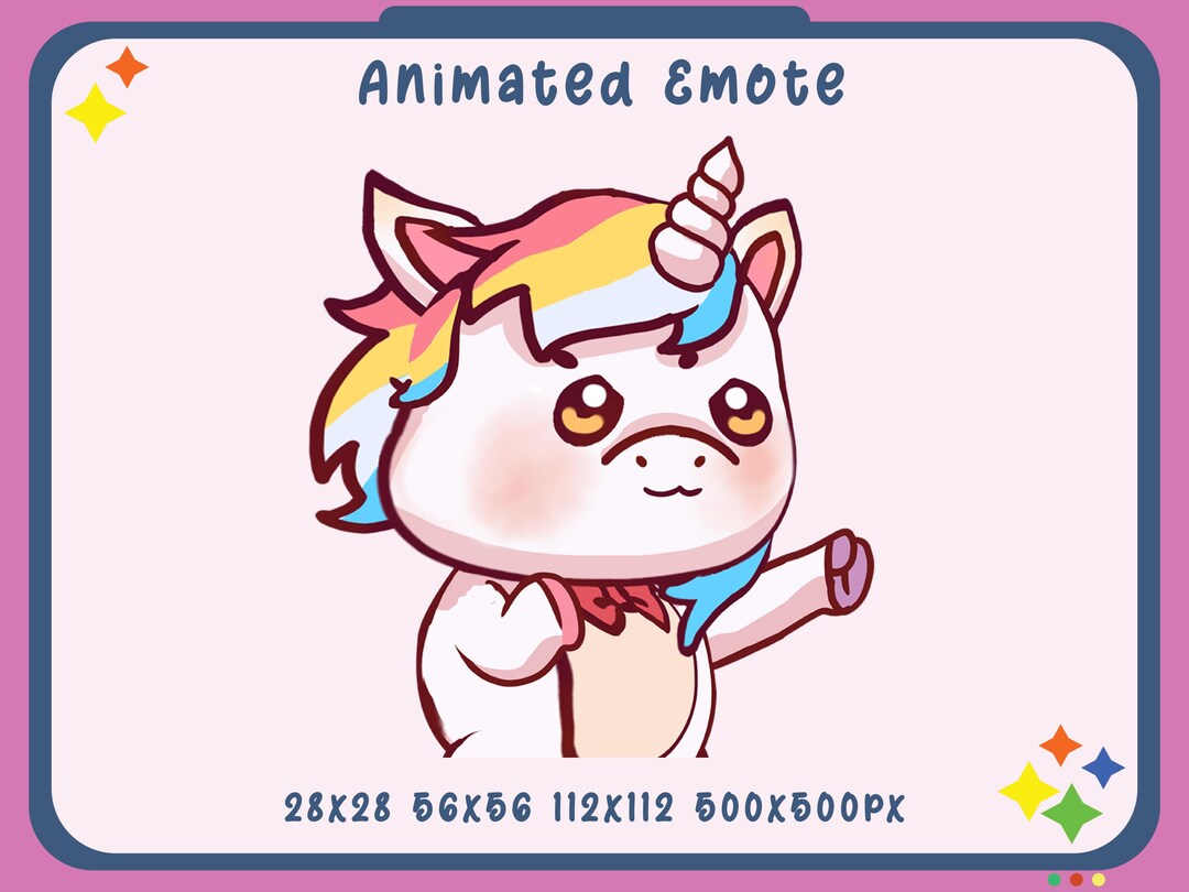 Unicorn Punching Animated Twitch Youtube Kick Discord Emote, Cute ...