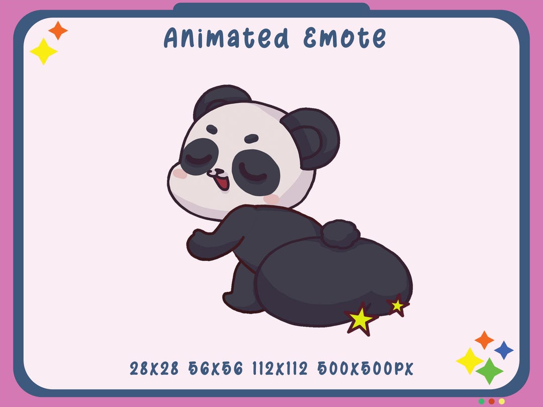 Panda Twerk Ass Animated Twitch Youtube Kick Discord Emote, Twerk Emoji ...