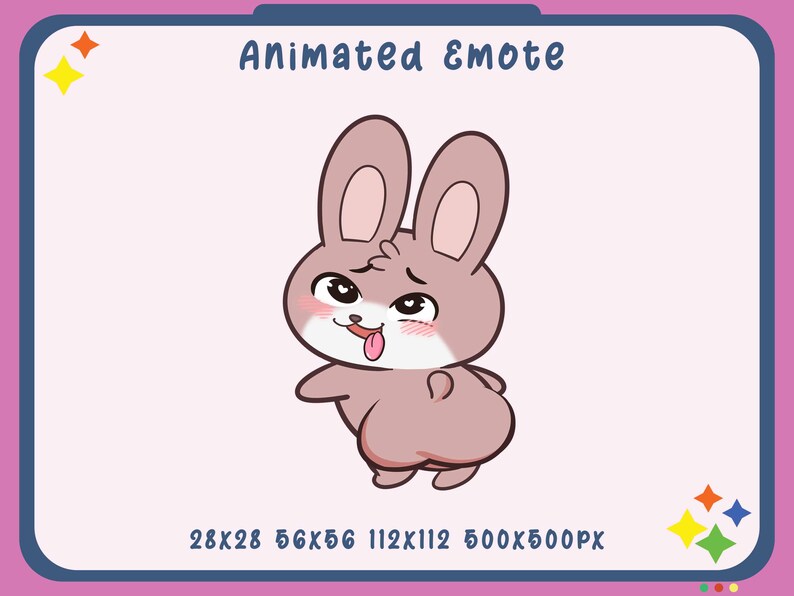 Bunny Ahegao Twerking Butt Animated Twitch Youtube Kick Discord Emote ...