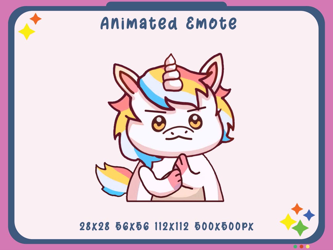 Unicorn Shady Smile Twitch Youtube Kick Discord Emote, Unicorn Evil ...