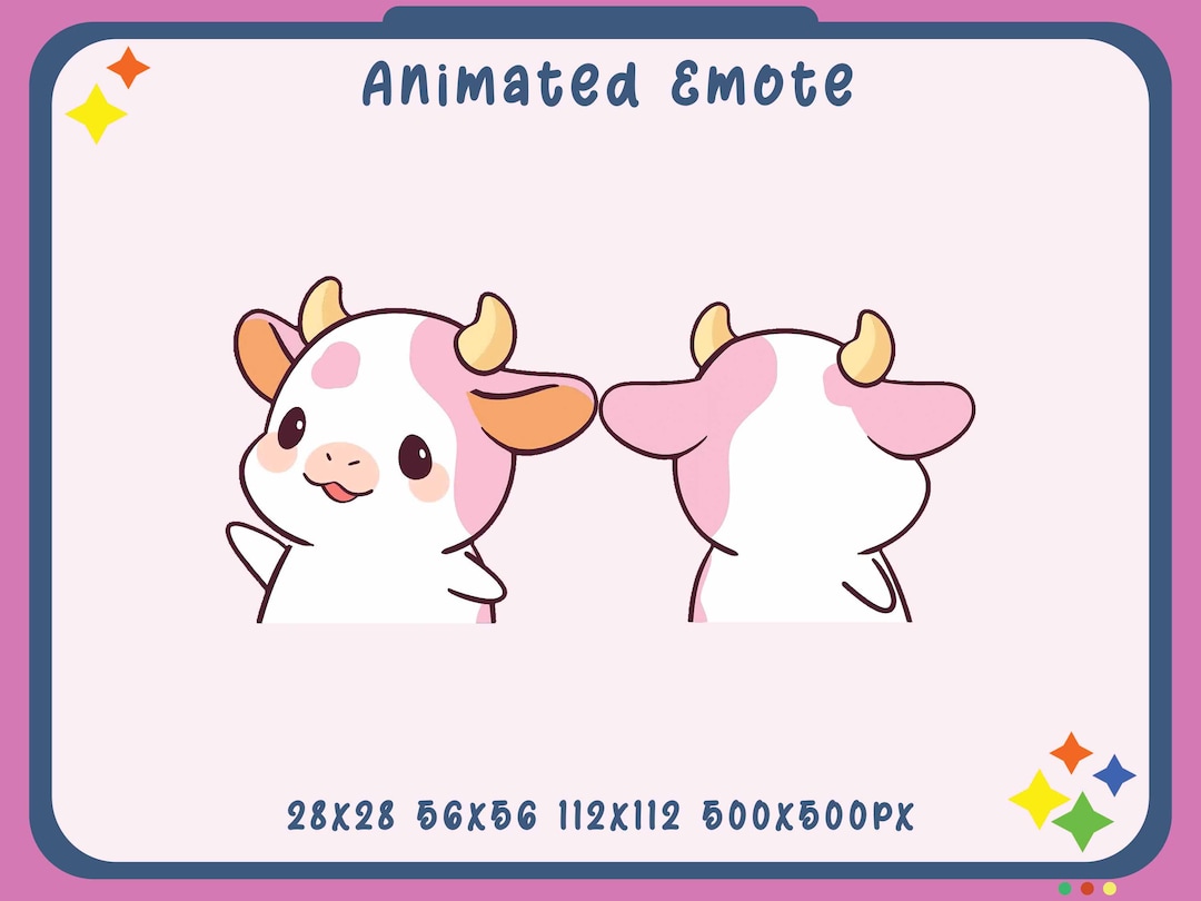 Pink Cow Bye Bye and Walk Away Animated Twitch Youtube Kick Discord ...