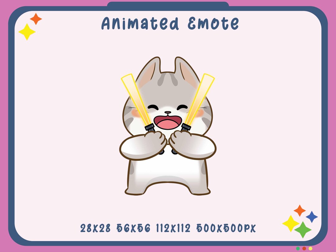 Cat Lightstick Dance Twitch Youtube Kick Discord Emote, Light Stick Cat ...