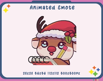 Fox Noting Animated Twitch Youtube Kick Discord Emote, Fox Write Notes ...