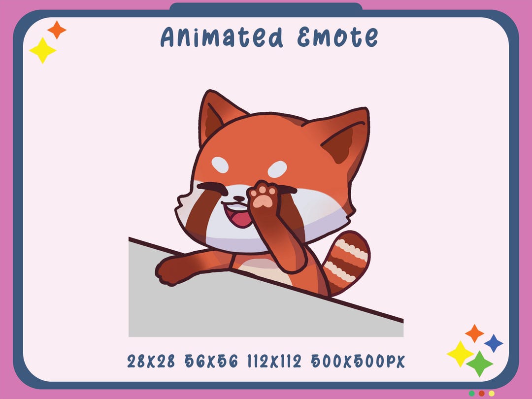 Animated Red Panda Tapping Emote: Twitch, Youtube, Discord (digital ...
