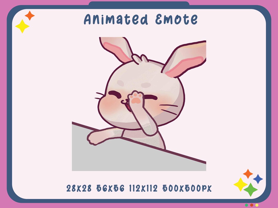 Rabbit Tapping Animated Twitch Youtube Kick Discord Emote, Cute Rabbit ...