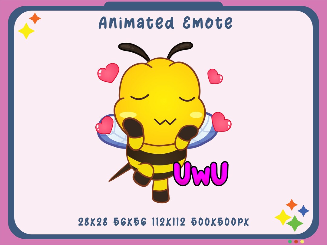Funny Bee Uwu Dance Emote: Twitch, Youtube, Discord (digital Download ...