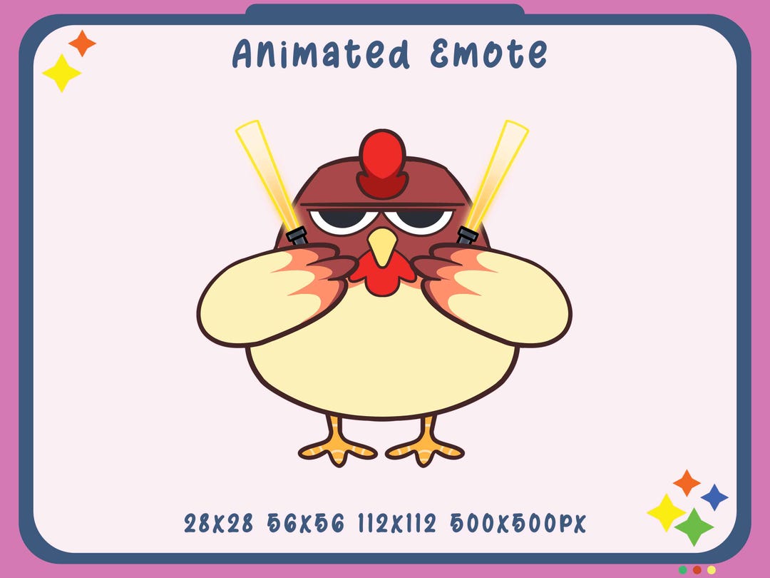 Chicken Rooster Lightstick Dance Twitch Youtube Kick Discord Emote ...