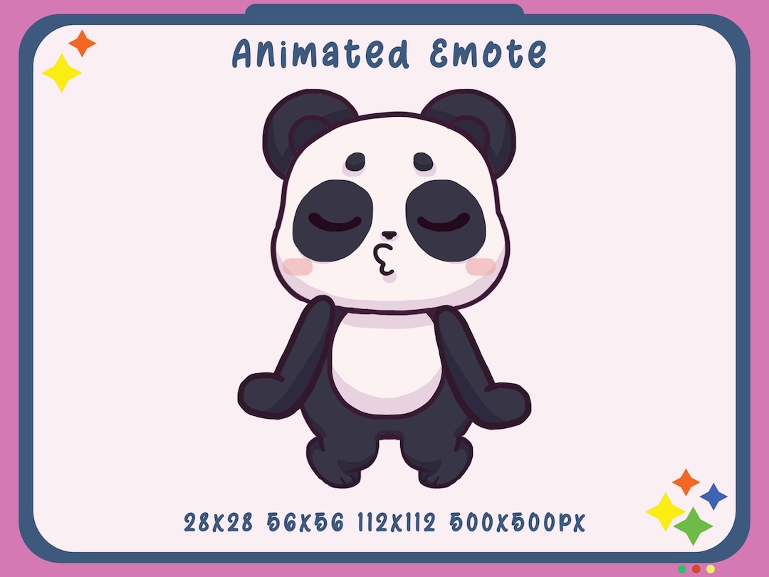 Panda Shake Animated Twitch Youtube Kick Discord Emote, Panda Cute ...