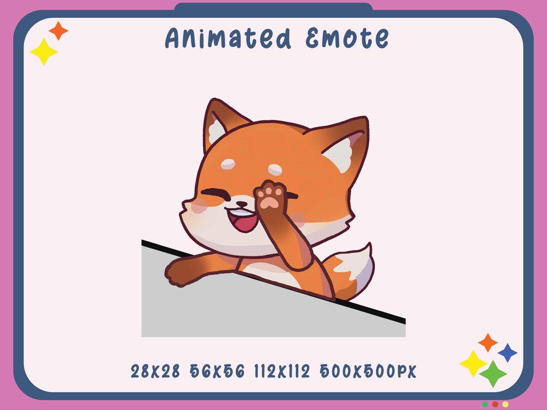 Animated Fox Tapping Emote: Twitch, Youtube, Discord (digital Download ...