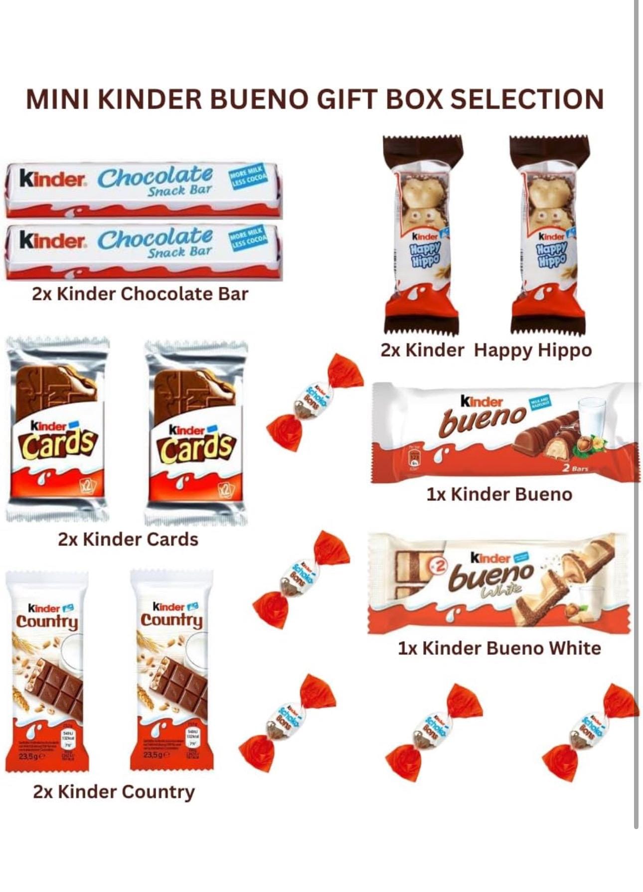 Kinder Bueno Chocolate Selection Gift Box, Luxury Chocolate Treats ...