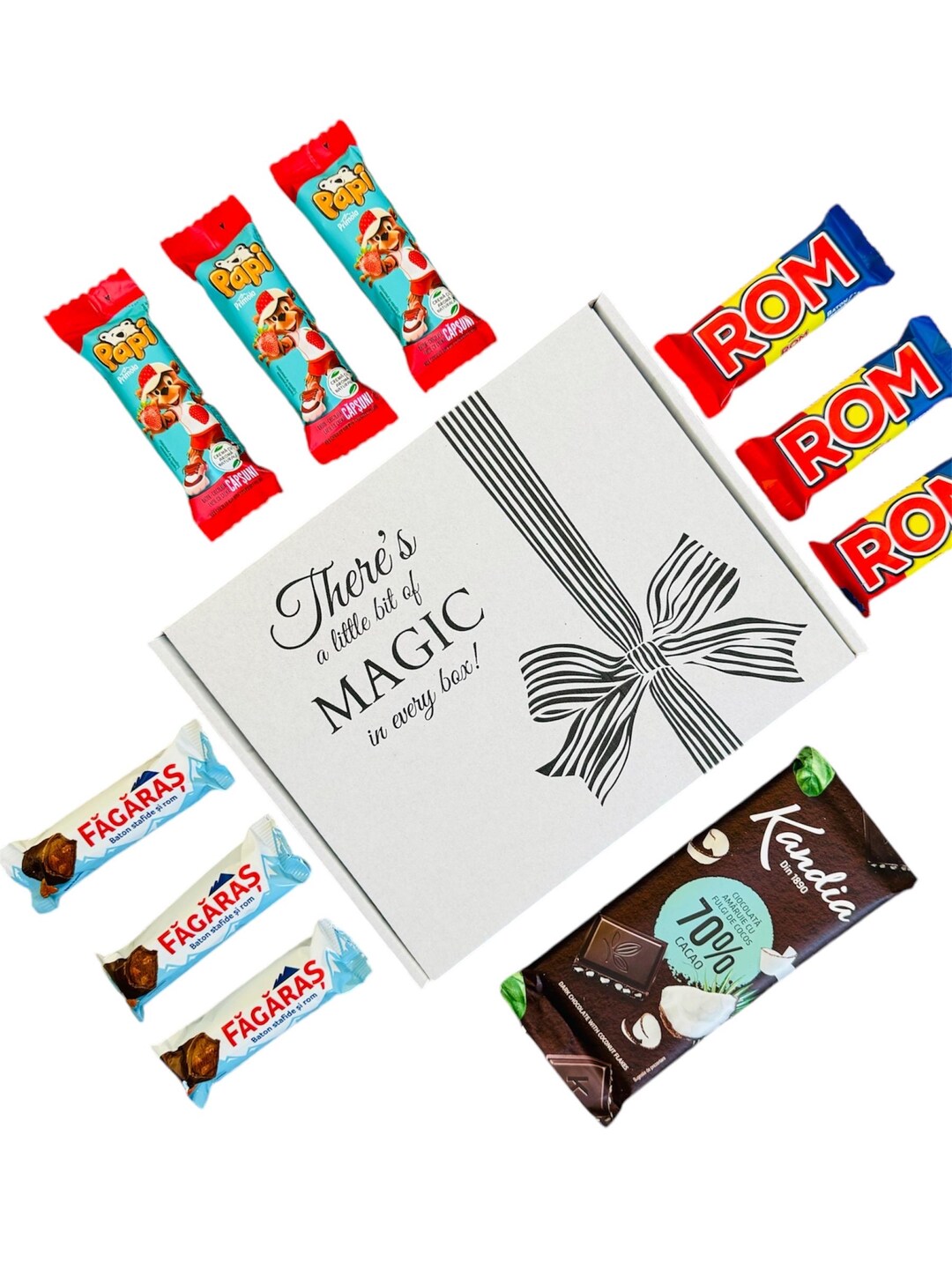 Small Letter Box With 10 Authentic Romanian Chocolate Bars 1 - Kandia 3 ...