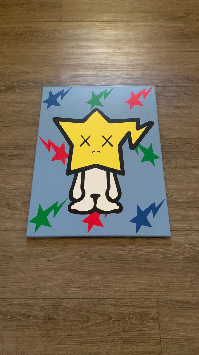 Bape X Kaws Star Painting - Etsy