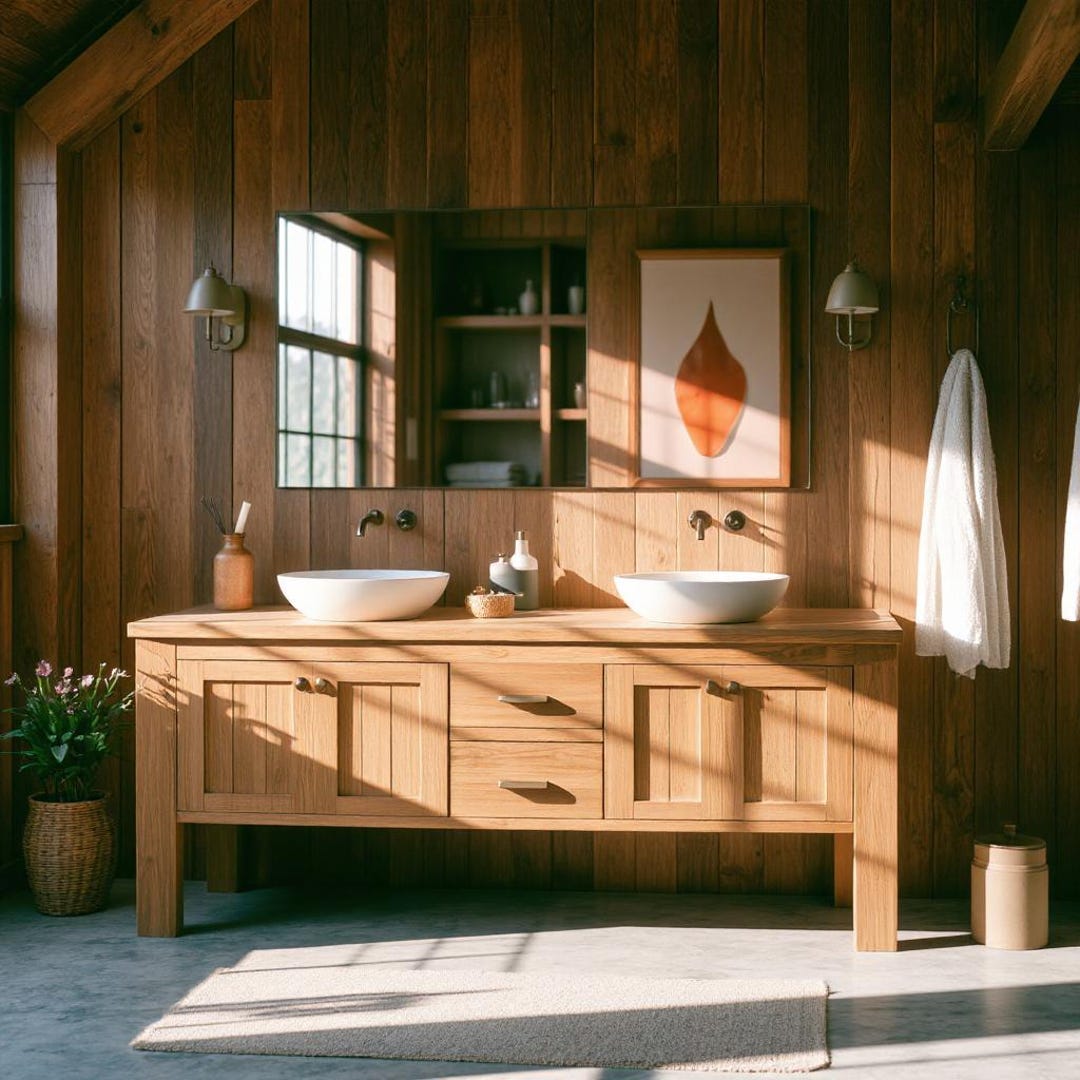 Solid Cedar Vanity | Modern Vanity | | Barn Vanity | Solid Wood Top ...