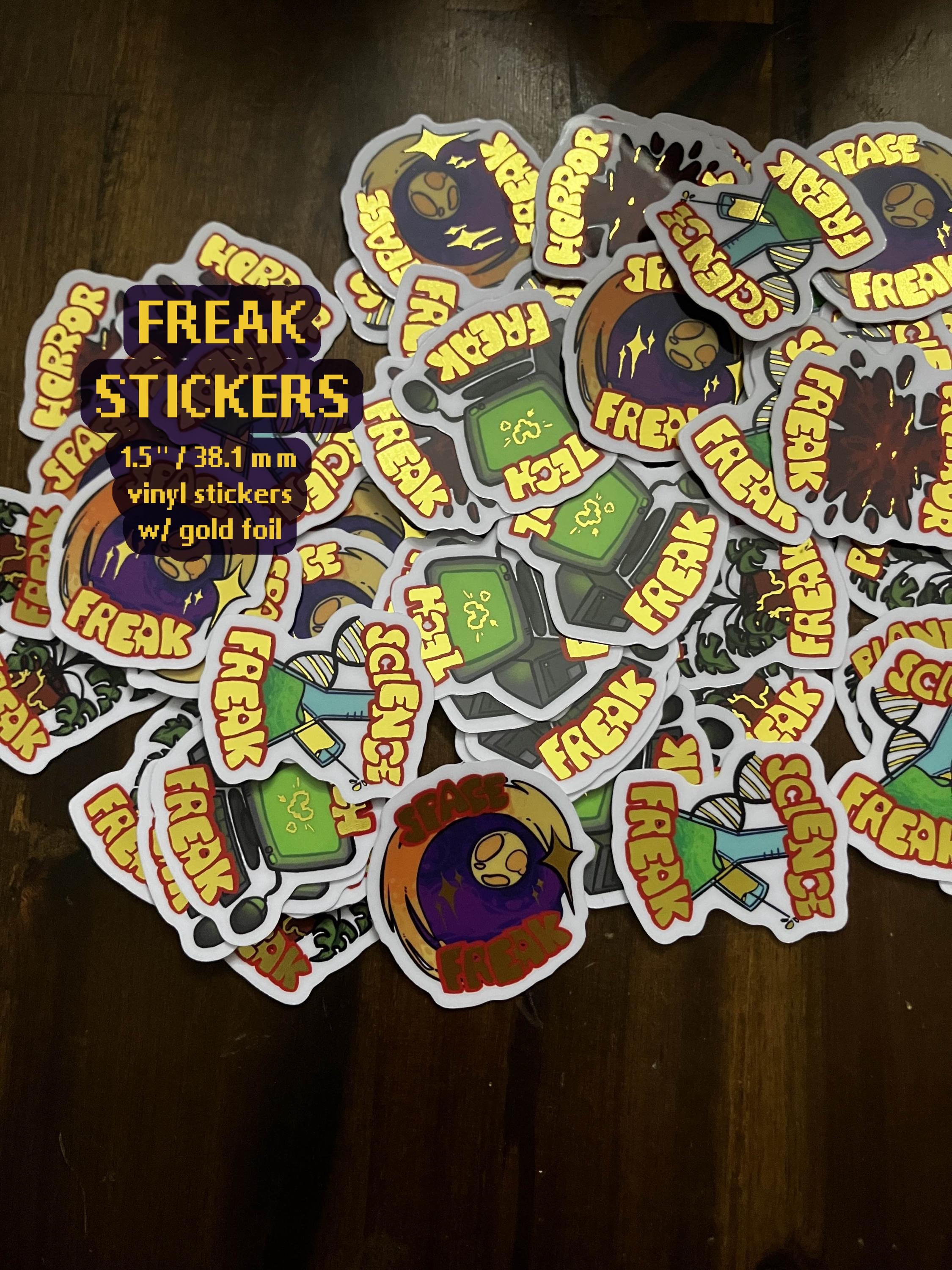 Freak Vinyl Stickers | 1.5 in / 38.1 Mm - Etsy
