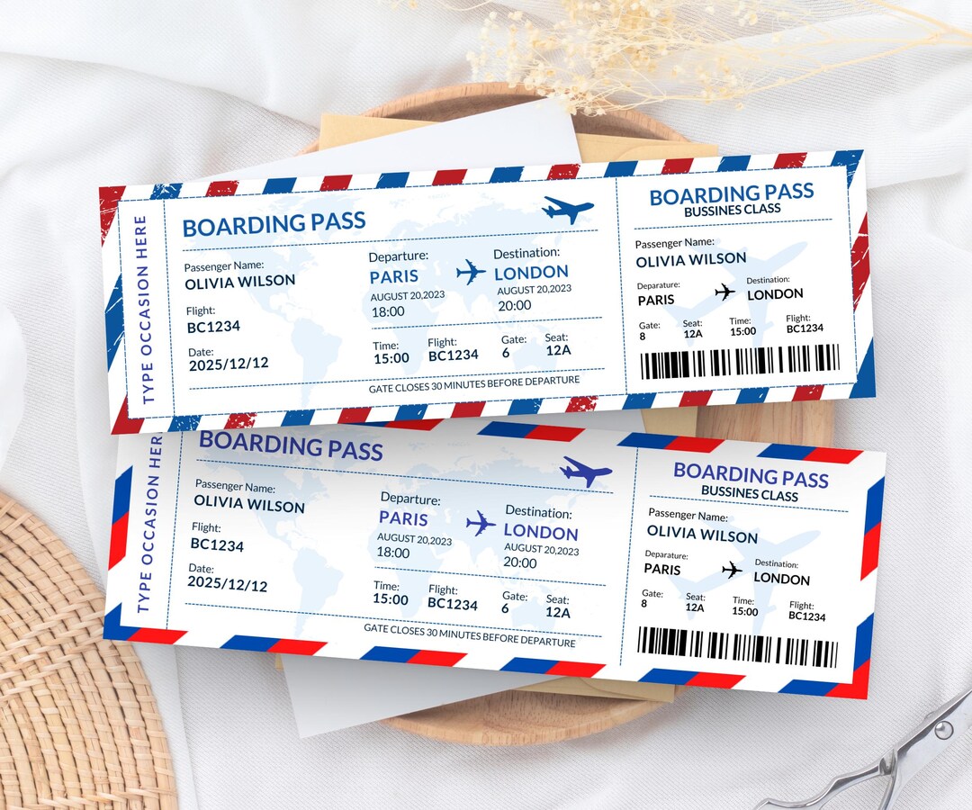 Trip to London Voucher - INSTANT DOWNLOAD - EDITABLE Text - Printable ...