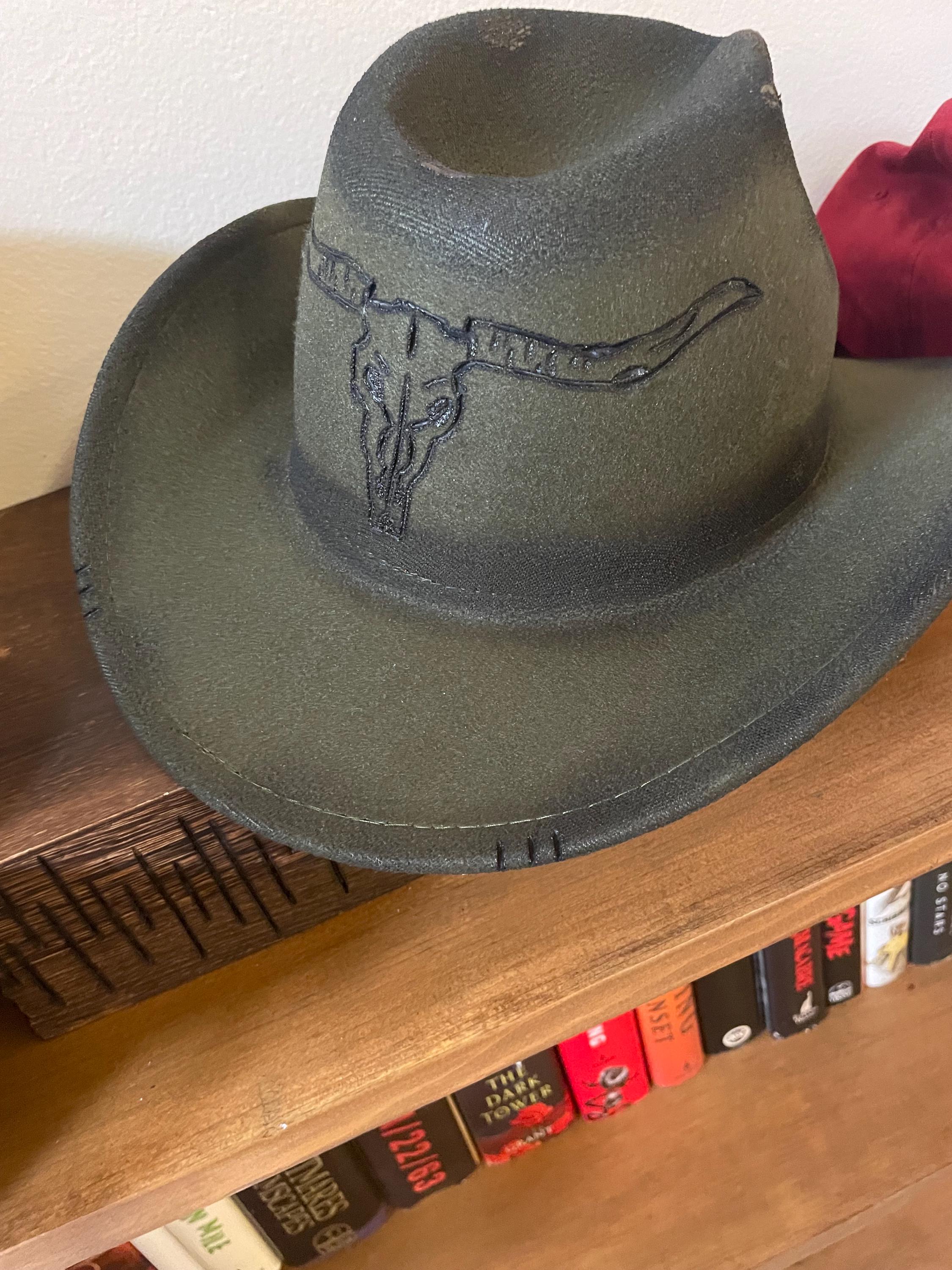 Custom Hand Burned Cowboy Hat - Etsy