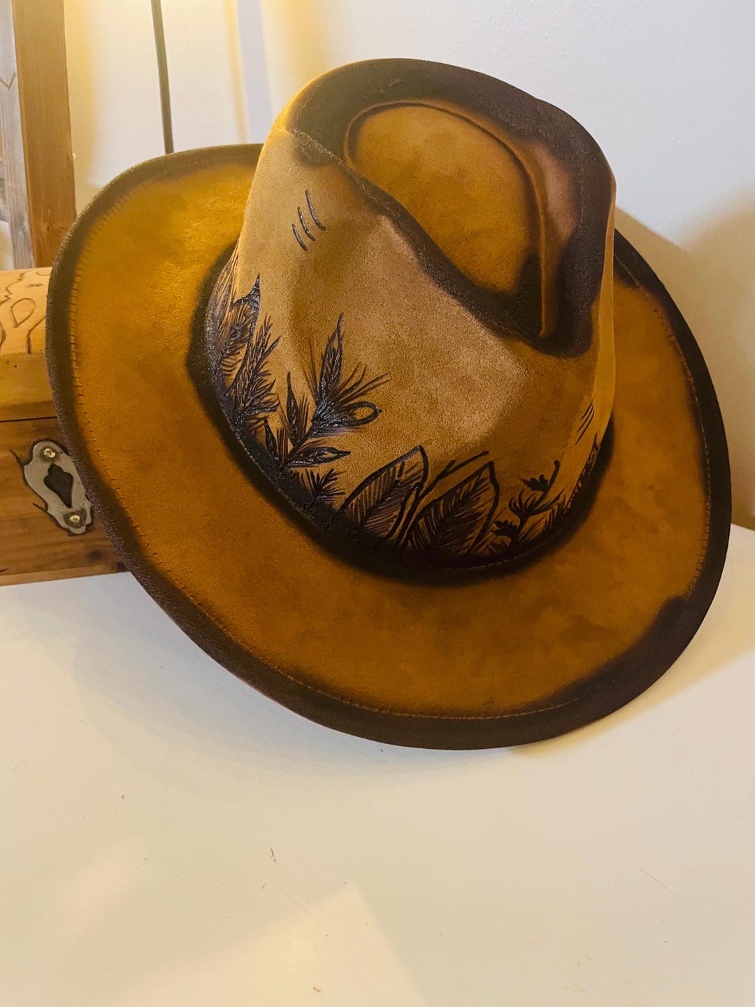 Custom Burned Cowboy Hat - Etsy