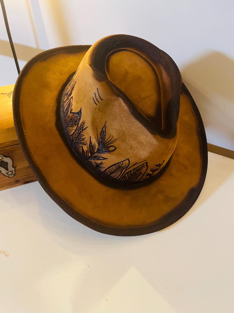 Custom Burned Cowboy Hat - Etsy