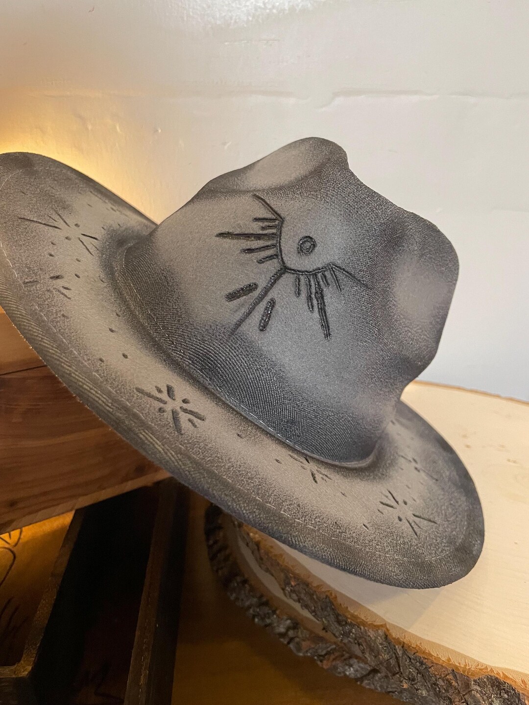 Hand Burned Cowboy Hat - Etsy