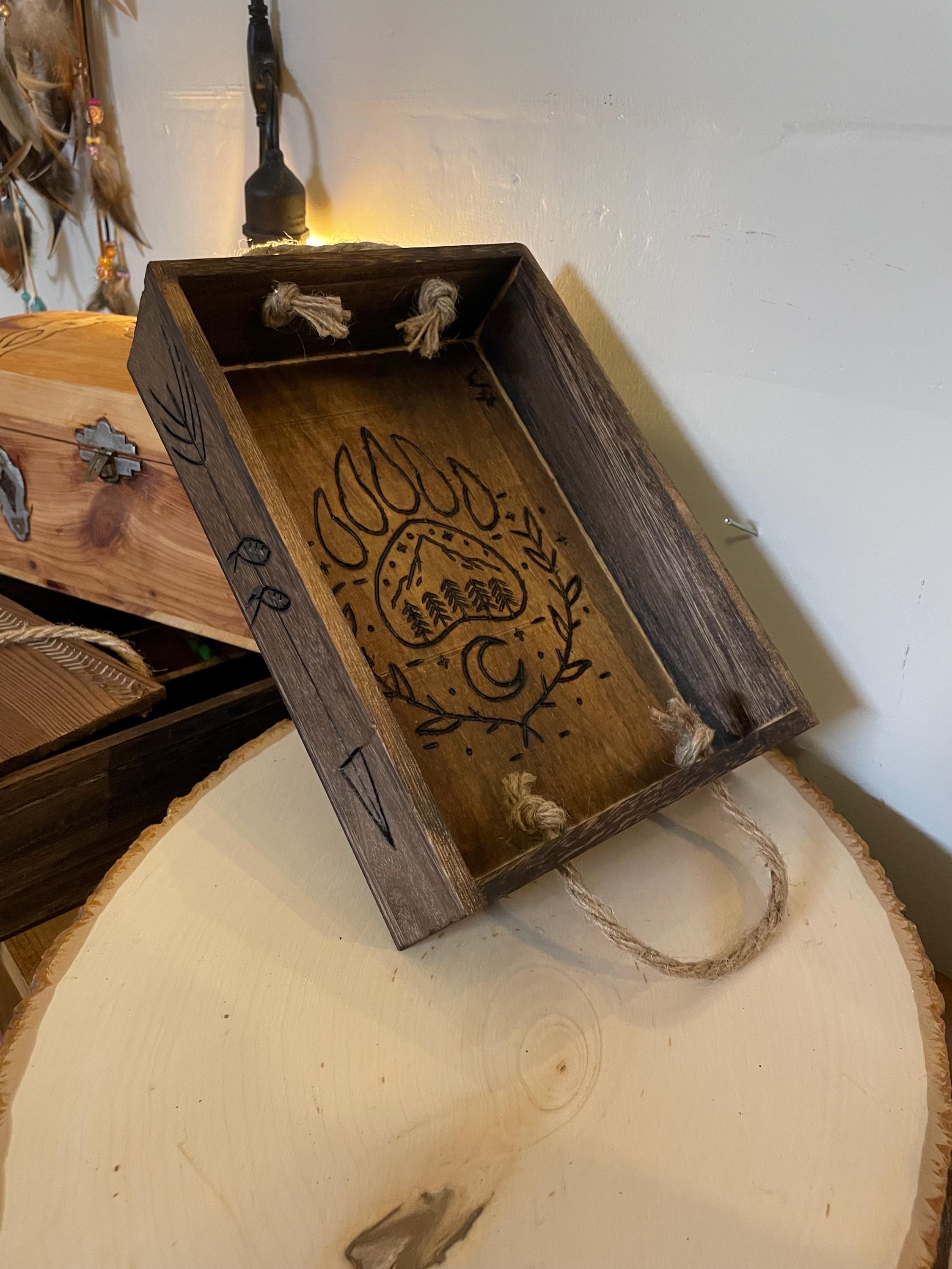 Custom Hand Burned Wooden Tray - Etsy