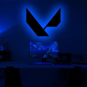 Valorant Logo RGB Led Wall Light, Gaming Illuminated Sign W/remote ...
