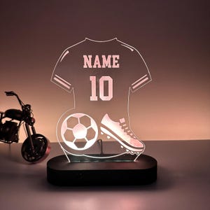Custom Soccer Players RGB Led Light, Personalized Gift, Kids Boys Room ...