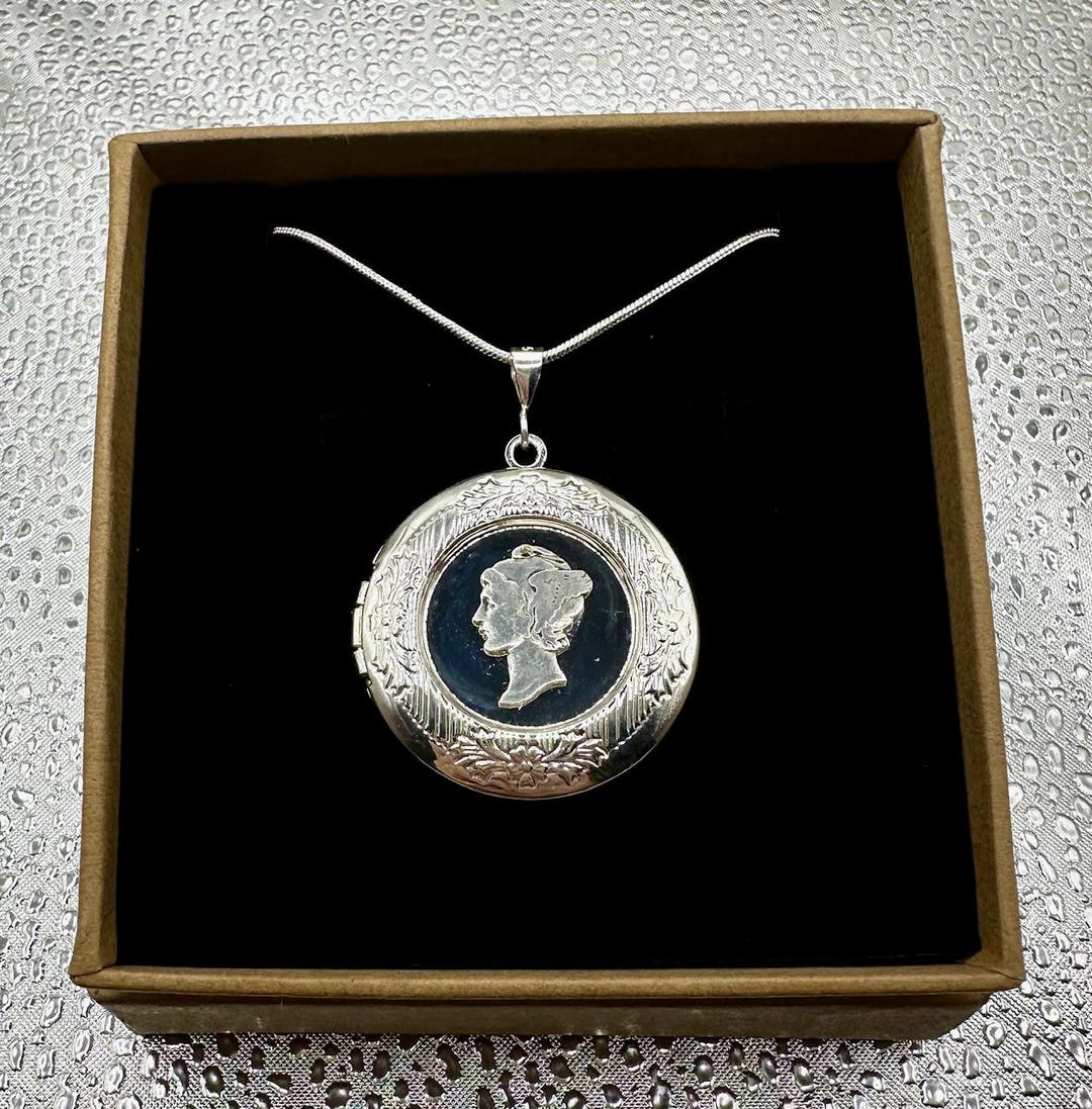 Silver Mercury Dime Head Hand Cut Coin Locket 22" Chain NEW - Etsy