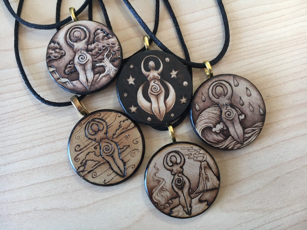 Pendant Elemental Goddess made to Order - Etsy