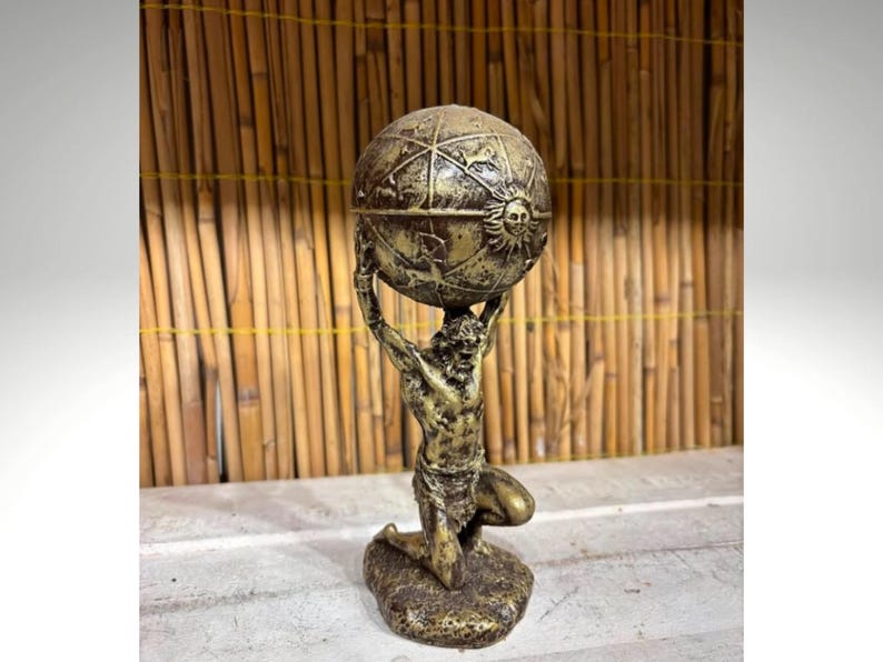 Ancient Greek Atlas Statue: Mythology Art Decor (12 Inch) - Etsy